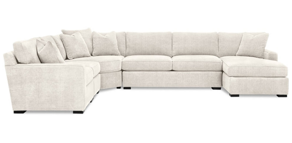 Radley 5-Piece Fabric Chaise Sectional Sofa (Heavenly Oyster White ...